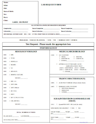 FREE 23+ Laboratory Request Form Templates in MS Word | PDF | Excel