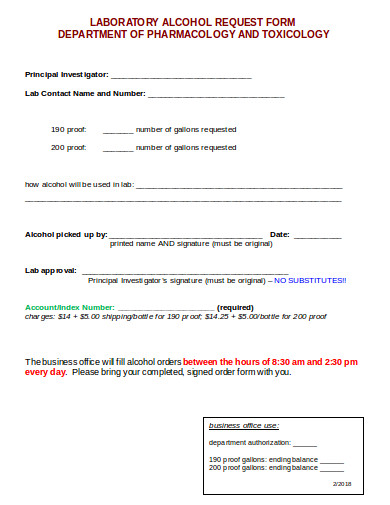 FREE 23+ Laboratory Request Form Templates in MS Word | PDF | Excel