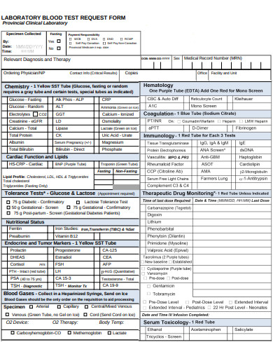 FREE 23+ Laboratory Request Form Templates in MS Word | PDF | Excel