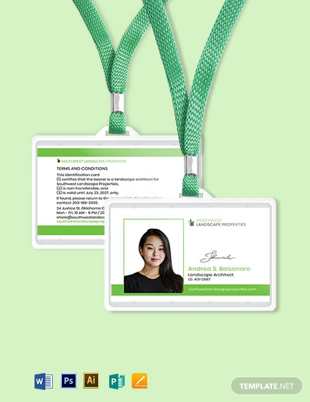 10+ Horizontal ID Card Templates - Illustrator, MS Word, Pages ...
