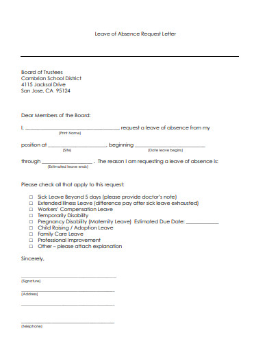 Free 13+ School Absence Letter Templates in PDF | DOC