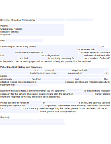 FREE 21+ Medical Necessity Letter Templates in PDF | MS Word