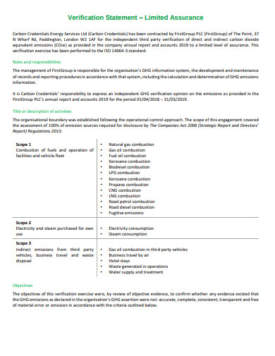 23+ Verification Statement Templates in PDF | DOC