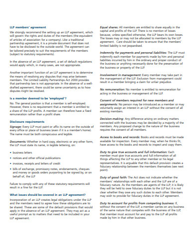 10+ Limited Liability Partnership Agreement Templates in DOC | PDF