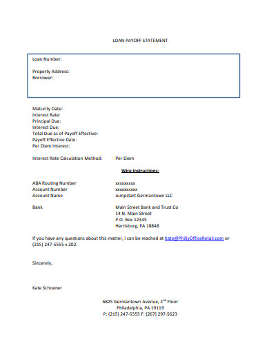 13+ Payoff Statement Templates in PDF