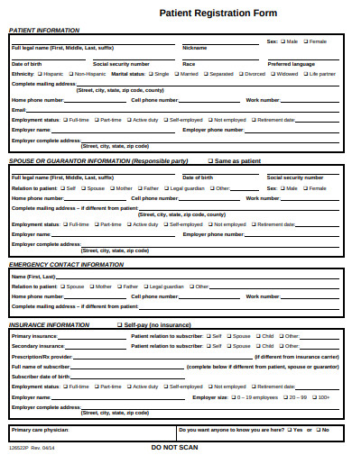 24+ Patient Registration Form Templates - PDF, DOC