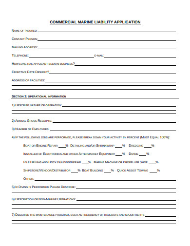 11+ Liability Insurance Application Templates in PDF | DOC