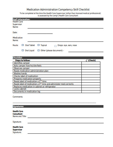 18+ Medication Administration Checklist Templates in DOC | PDF