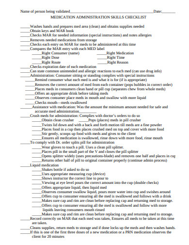 18+ Medication Administration Checklist Templates in DOC | PDF