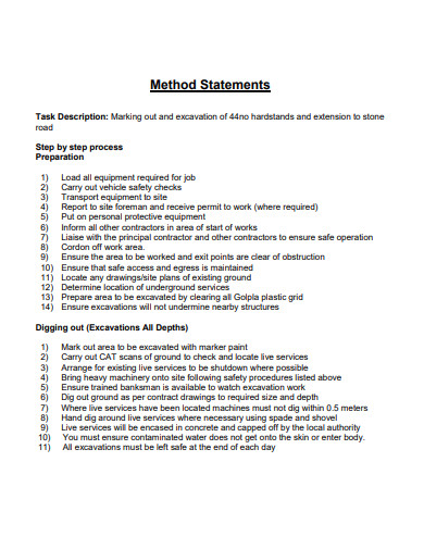 23+ Simple Method Statement Templates - PDF, DOC