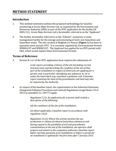 23+ Simple Method Statement Templates - PDF, DOC
