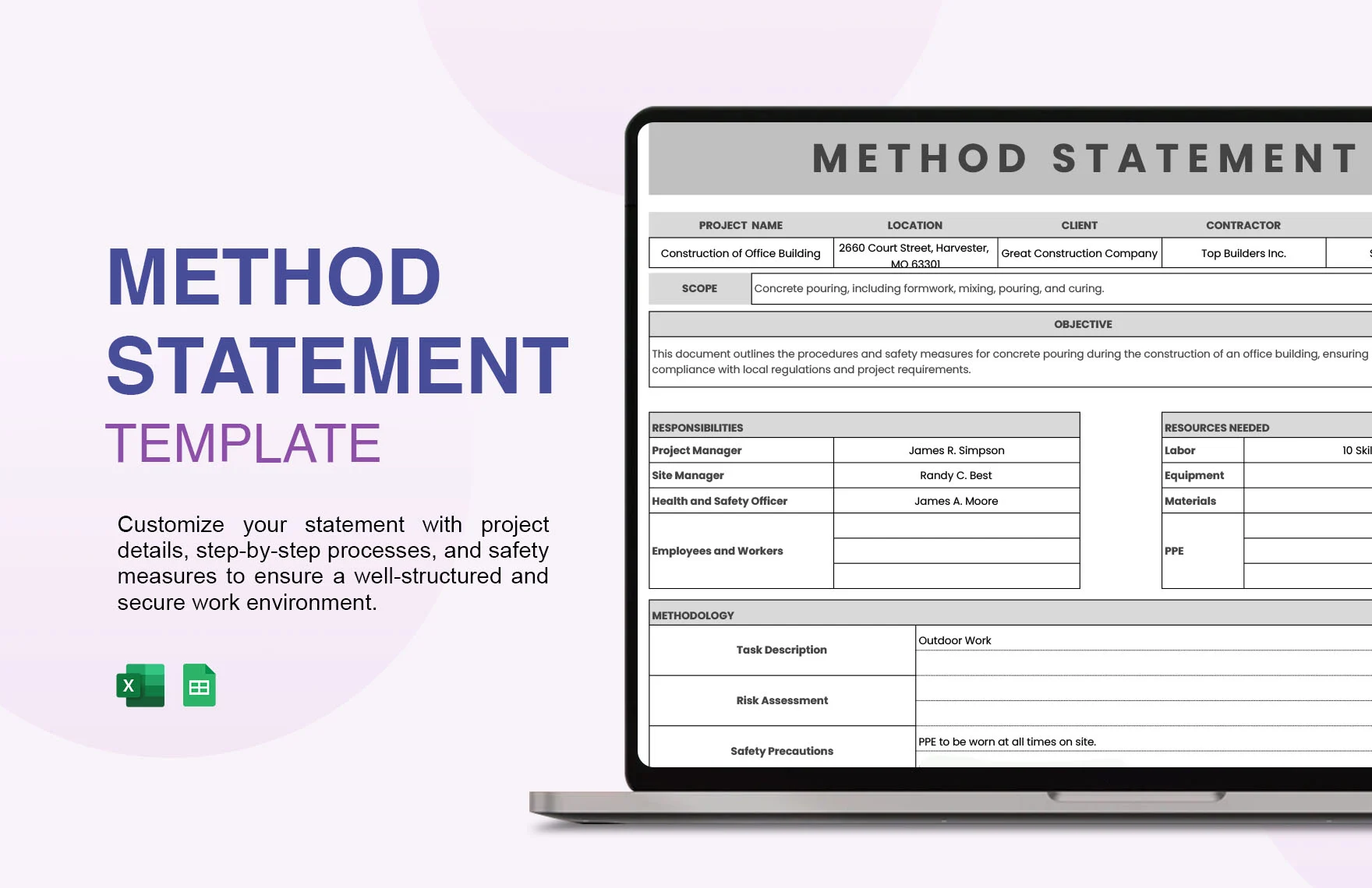 23+ Simple Method Statement Templates - PDF, DOC