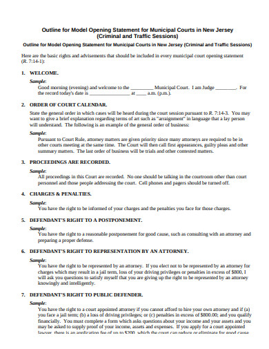 23 Opening Statement Templates In PDF DOC