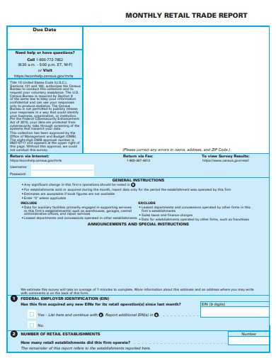 7+ Retail Trade Report Templates in DOC | PDF