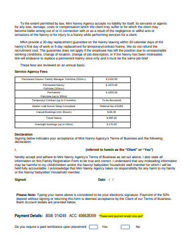 8+ Nanny Invoice Templates in PDF | DOC