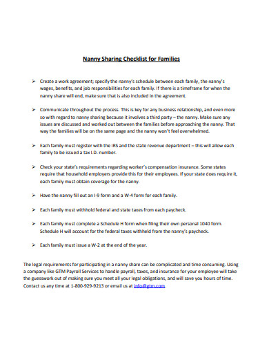 4 Nanny Checklist Templates In PDF Free Premium Templates