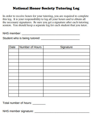 10+ Tutoring Log Sheet Templates in PDF | DOC