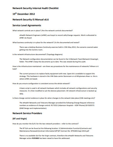 8+ Security Audit Checklist Templates in PDF | DOC