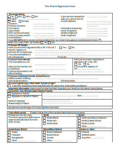 24+ Patient Registration Form Templates - PDF, DOC