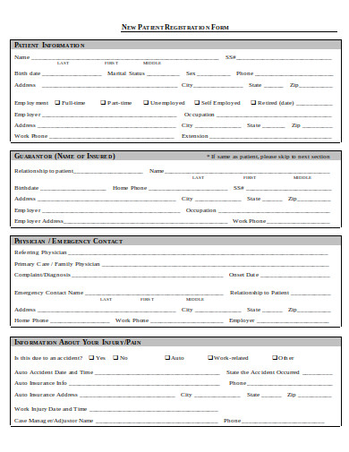 24+ Patient Registration Form Templates - PDF, DOC