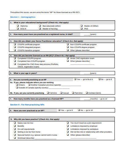 11+ Nurse Survey Templates in PDF | DOC