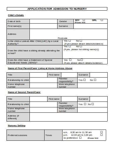 Free 29+ School Admission Form Templates in DOC, PDF
