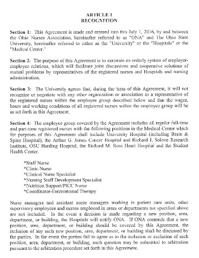 5+ Nursing Contract Agreement Templates in PDF