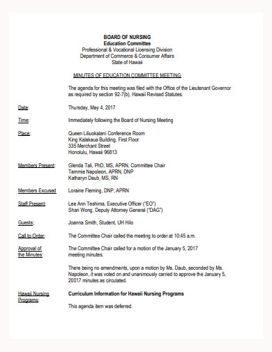 11+ Nursing Meeting Minutes Templates in DOC | PDF