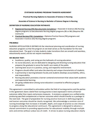 8+ Nursing Agreement Templates in PDF | DOC