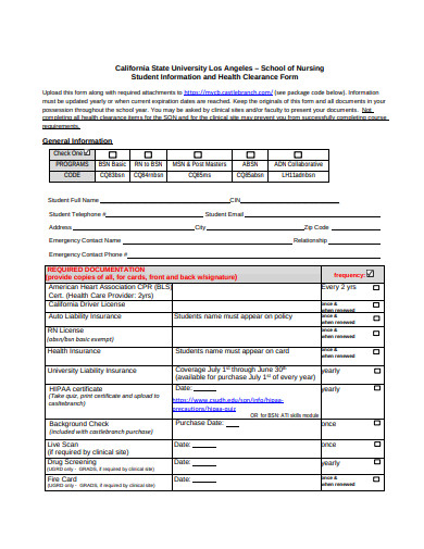 10+ School Clearance Form Templates in DOC | PDF