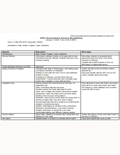 11+ Nursing Meeting Minutes Templates in DOC | PDF