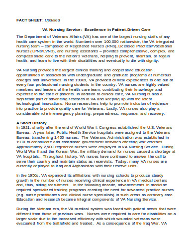 10+ Nursing Fact Sheet Templates in PDF | DOC