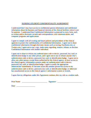 8+ Nursing Agreement Templates in PDF | DOC