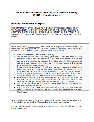 21+ Nutrition Questionnaire Templates in PDF | DOC