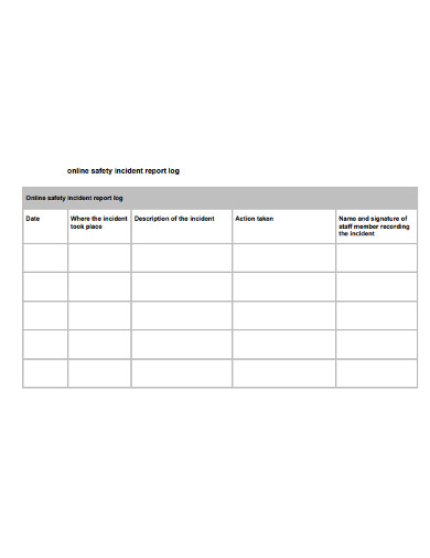 FREE 10+ Incident Report Log Templates in PDF | MS Word
