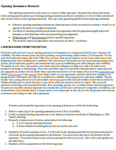 23+ Opening Statement Templates in PDF | DOC