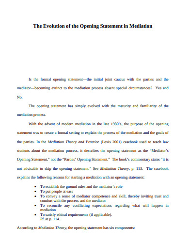 23+ Opening Statement Templates in PDF | DOC