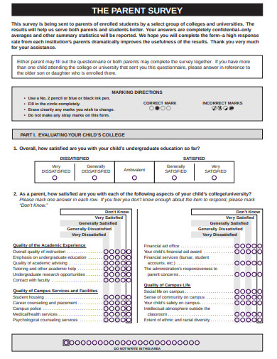 20+ Parent Survey Templates in Google Docs | Word | Pages | PDF
