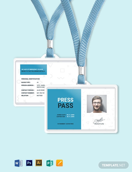 10+ Horizontal ID Card Templates - Illustrator, MS Word, Pages ...