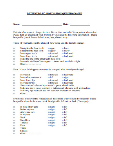17+ Free Motivation Questionnaire Templates in PDF | Microsoft Word ...