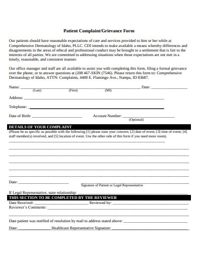 21+ Patient Complaint Form Templates in PDF | DOC