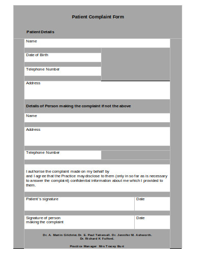 21+ Patient Complaint Form Templates in PDF | DOC
