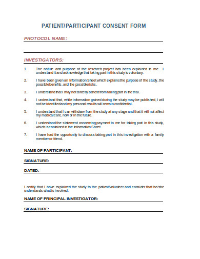 21+ Patient Consent Form Templates - DOC, PDF