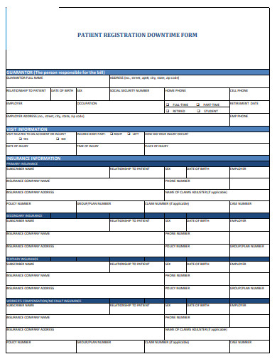 24+ Patient Registration Form Templates - PDF, DOC