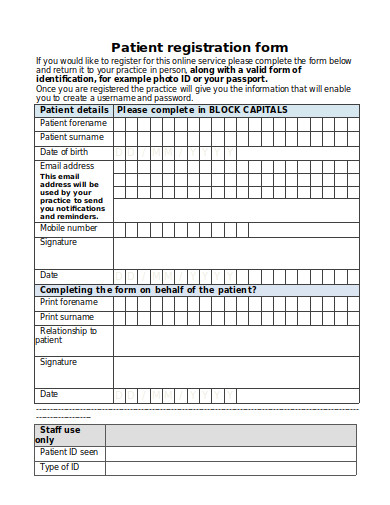 24+ Patient Registration Form Templates - PDF, DOC