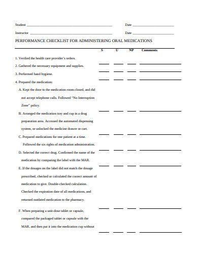 18+ Medication Administration Checklist Templates in DOC | PDF
