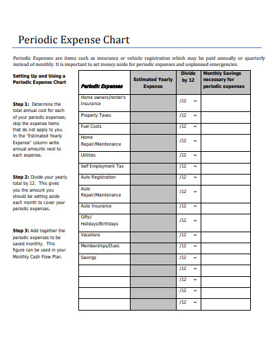 8+ Expense Chart Templates in PDF