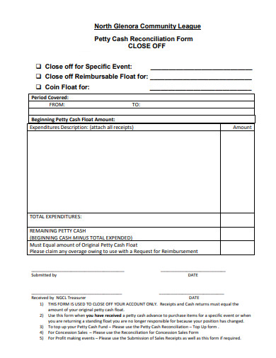 21+ Petty Cash Reconciliation Templates in PDF | DOC | Excel
