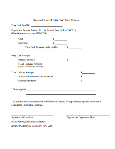 21+ Petty Cash Reconciliation Templates in PDF | DOC | Excel