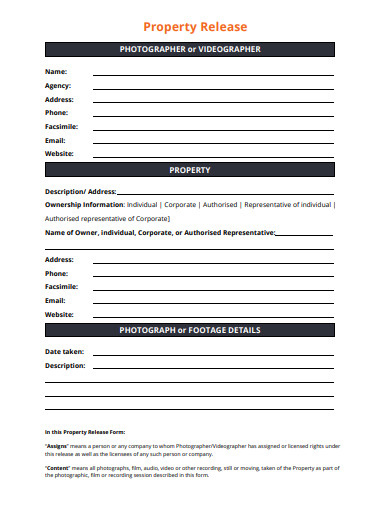 20+ Property Release Form Templates in PDF
